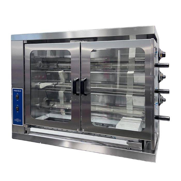 Pegasus CR-3G Gas Chicken Rotisserie, 3 Spits - LP