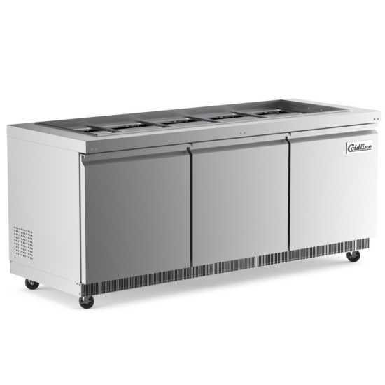 Coldline CBT-72 72" Stainless Steel Refrigerated Salad Bar, Buffet Tab